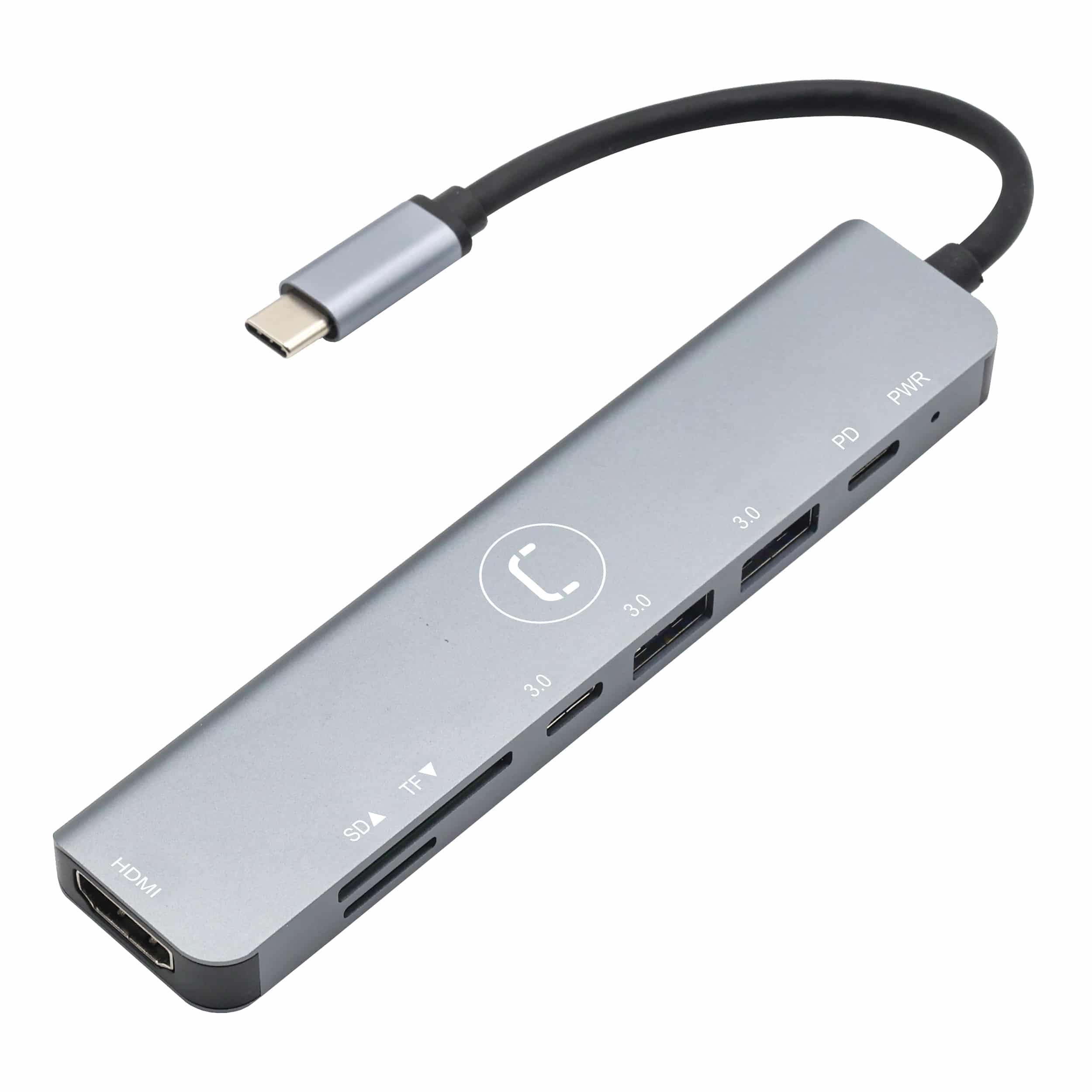 HUB TYPE C 7 IN 1 HDMI + 1-USB C 3.0 + 2-USB A 3.0 + SD/SD + PD ...