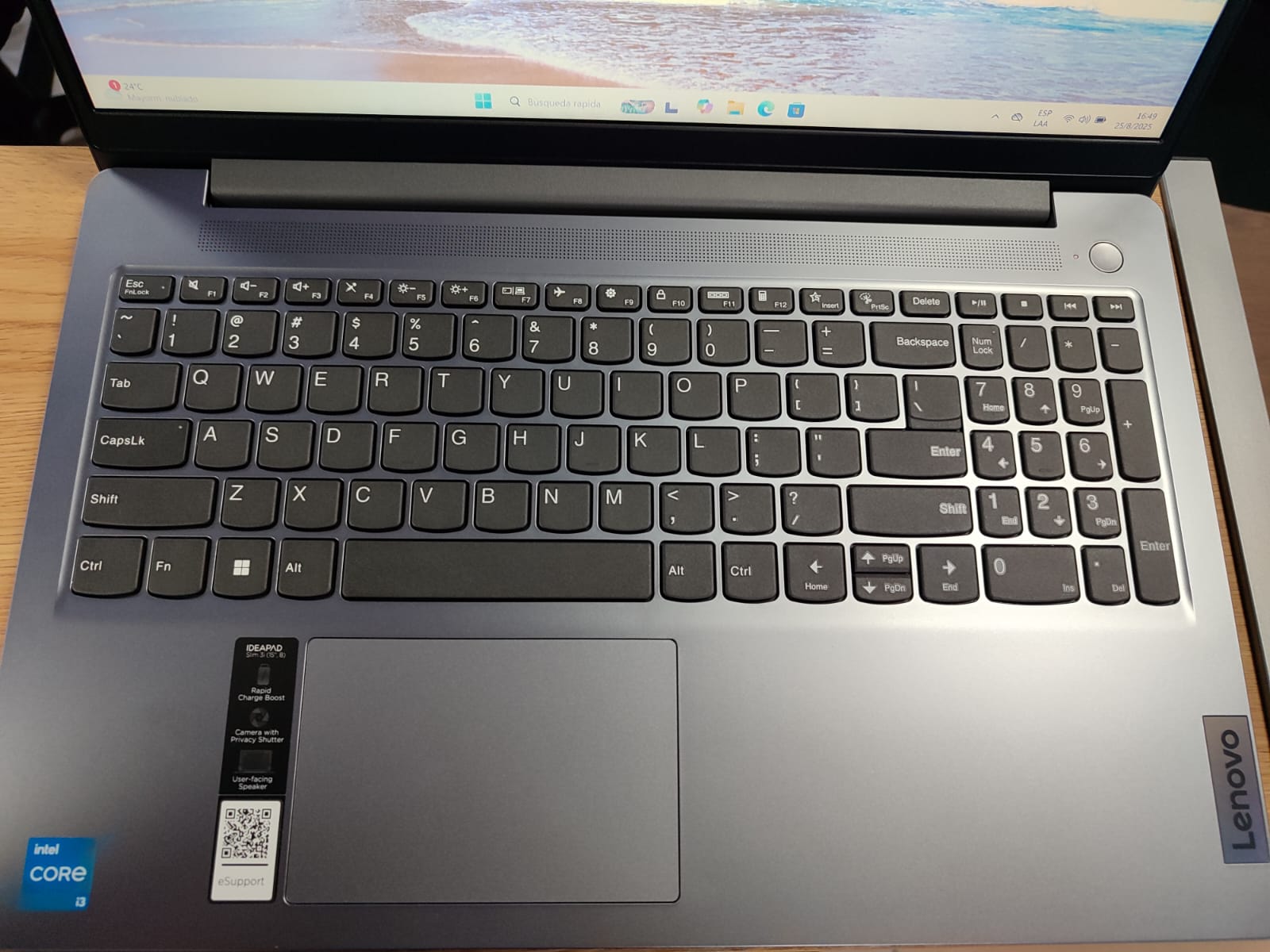 LAPTOP LENOVO IDEAPAD SLIM 3 15IAN8 CI3-N305 1.8 GHZ 128GB UFS 8GB 15.6 ...