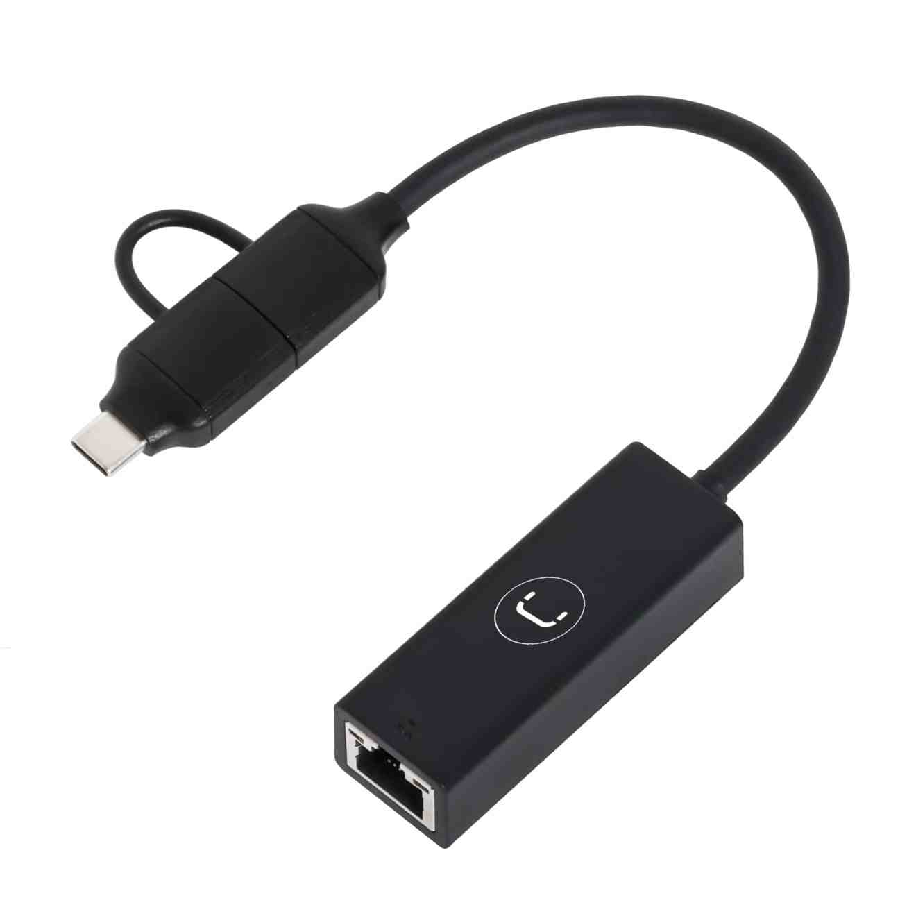 ADAPTADOR 2 EN 1 DE USB A ETHERNET GIGABIT AD3007BK - TECNOCOMP